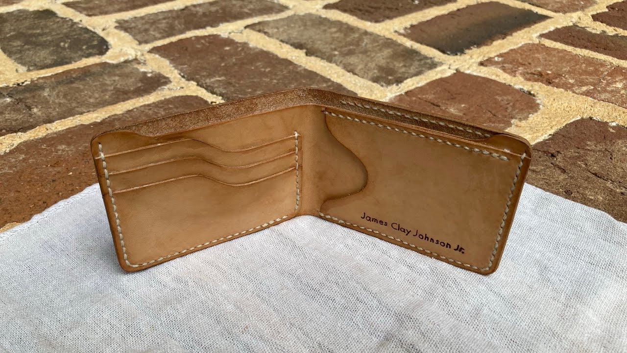 How I Made a Full Grain Veg-tan Wallet | Handmade DIY | Leather Working ...