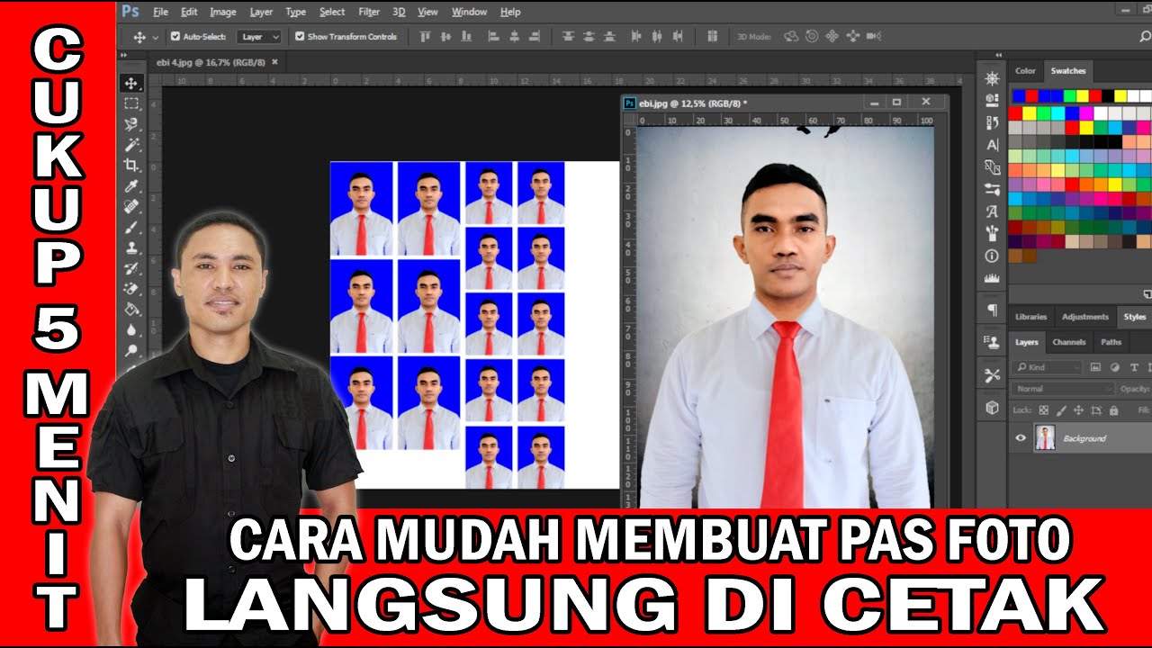 Belajar Photoshop - Cara Membuat Pas Foto 4 x 6 dan 3 x 4 Langsung ...