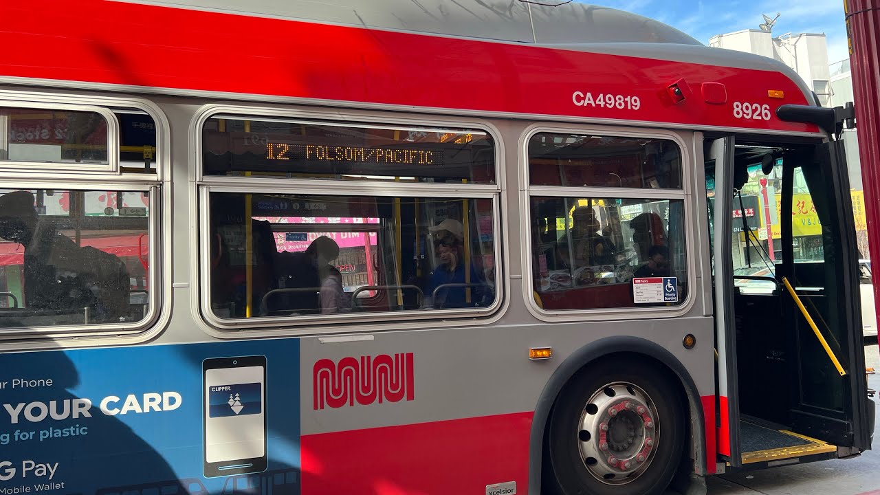Muni 2018 XDE40 8926 On 12 Folsom/Pacific - YouTube