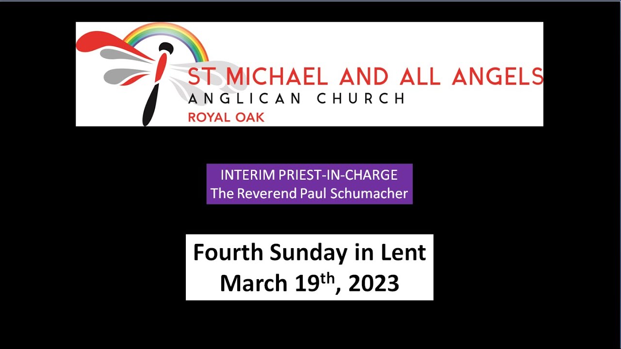 March 19, 2023, St Michael and All Angels' Anglican Church - YouTube
