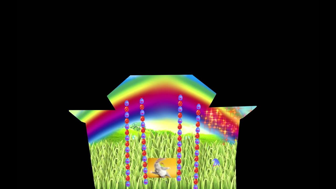 Custom 3D house video projection for Easter - Bunny & Eggs (Double ...