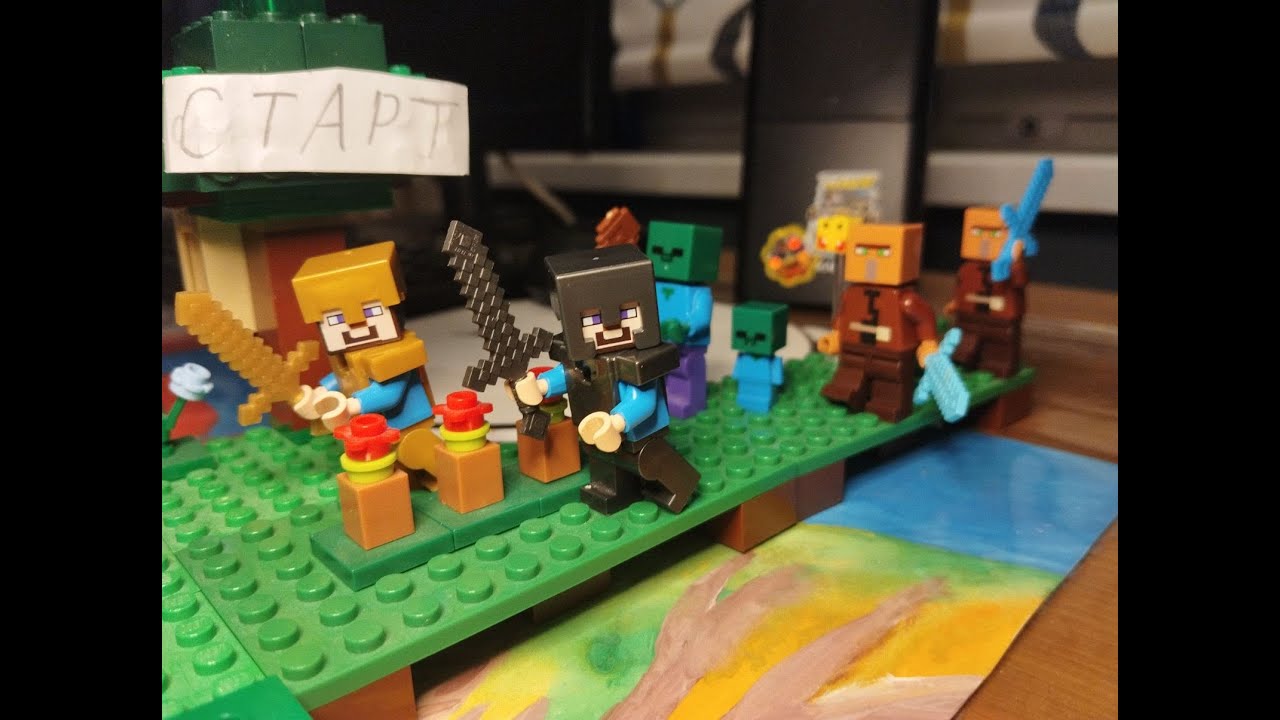 "RACE" LEGO Minecraft animation (анимация) STOP-MOTION - YouTube