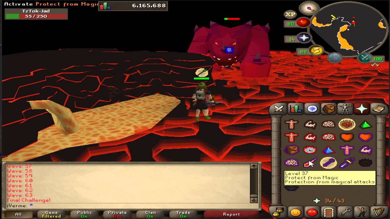 Vermenolde / OSRS / Fire cape done with 64 Cbt (61 range 57 hp) - YouTube