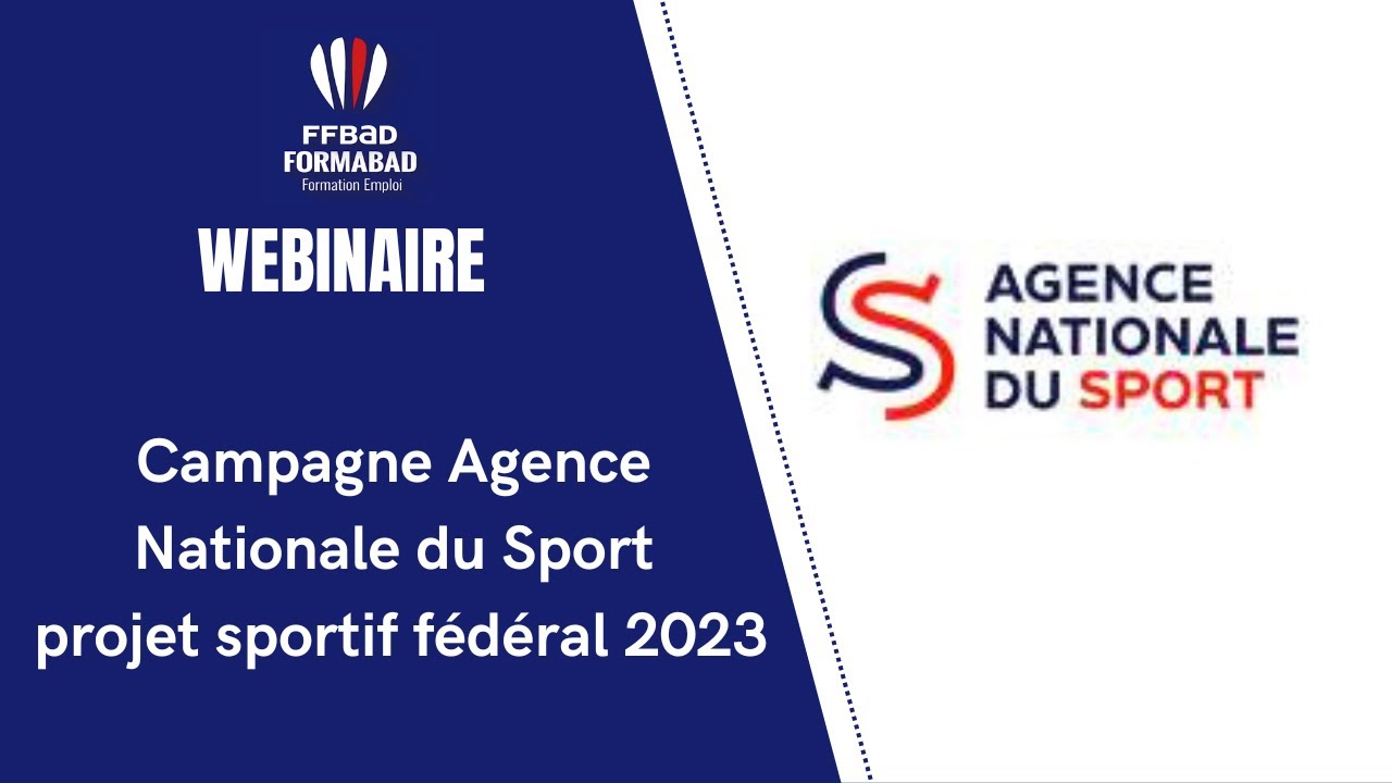 Webinaire : Campagne Agence Nationale du Sport - PSF 2023 - YouTube