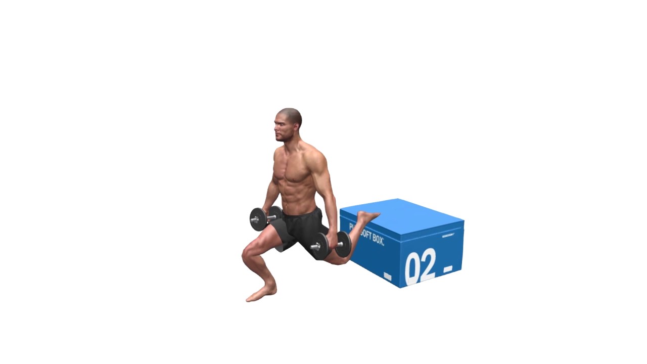 Plyo Soft Box Bulgarian Dumbbell Split Squats - YouTube