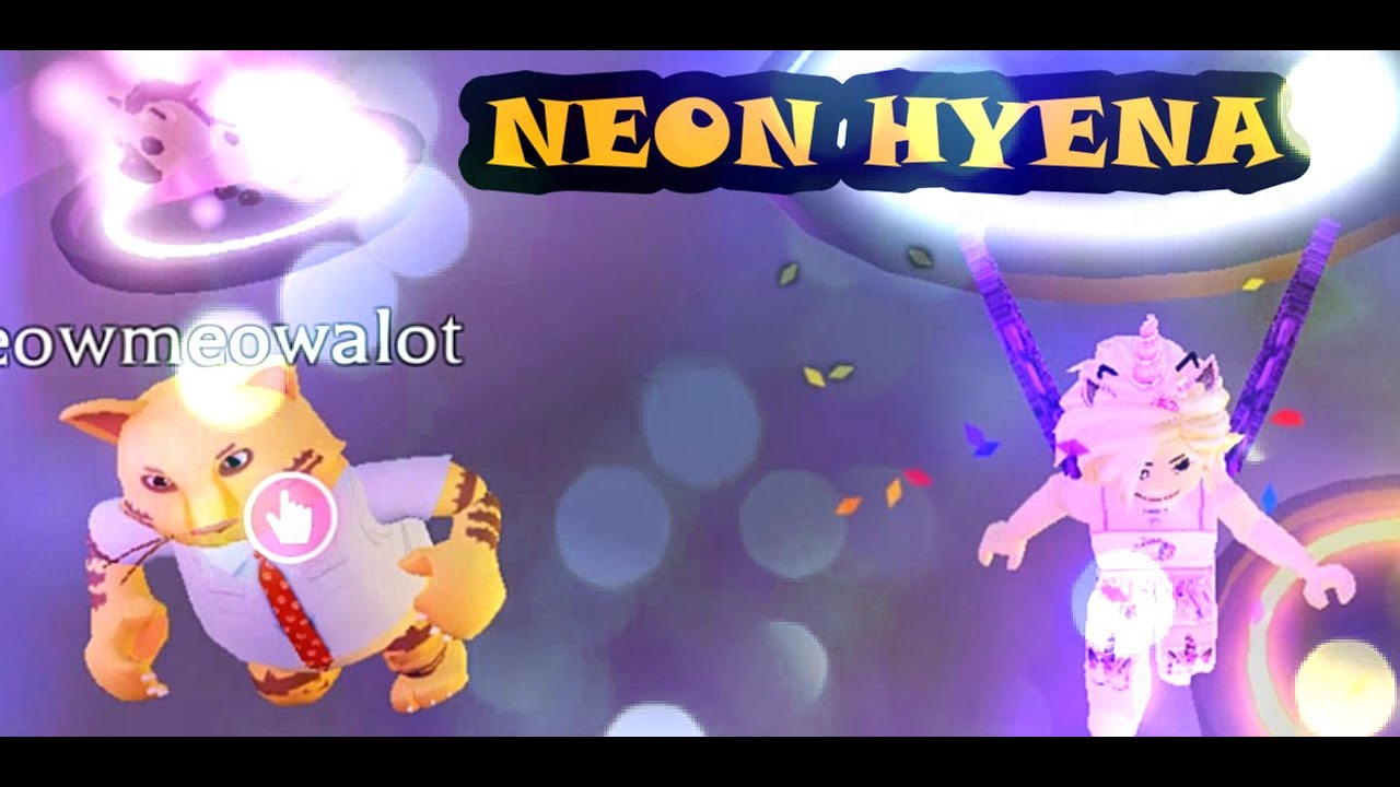 AWESOME NEON PET UPDATE WITH HYENA ON ADOPT ME MUST SEE! - YouTube
