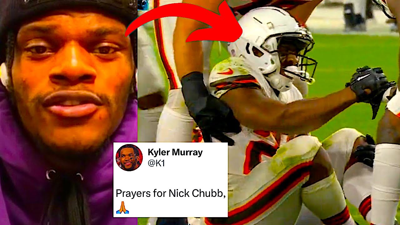 NFL PLAYERS REACT TO NICK CHUBB LEG INJURY VS STEELERS | NICK CHUBB ...