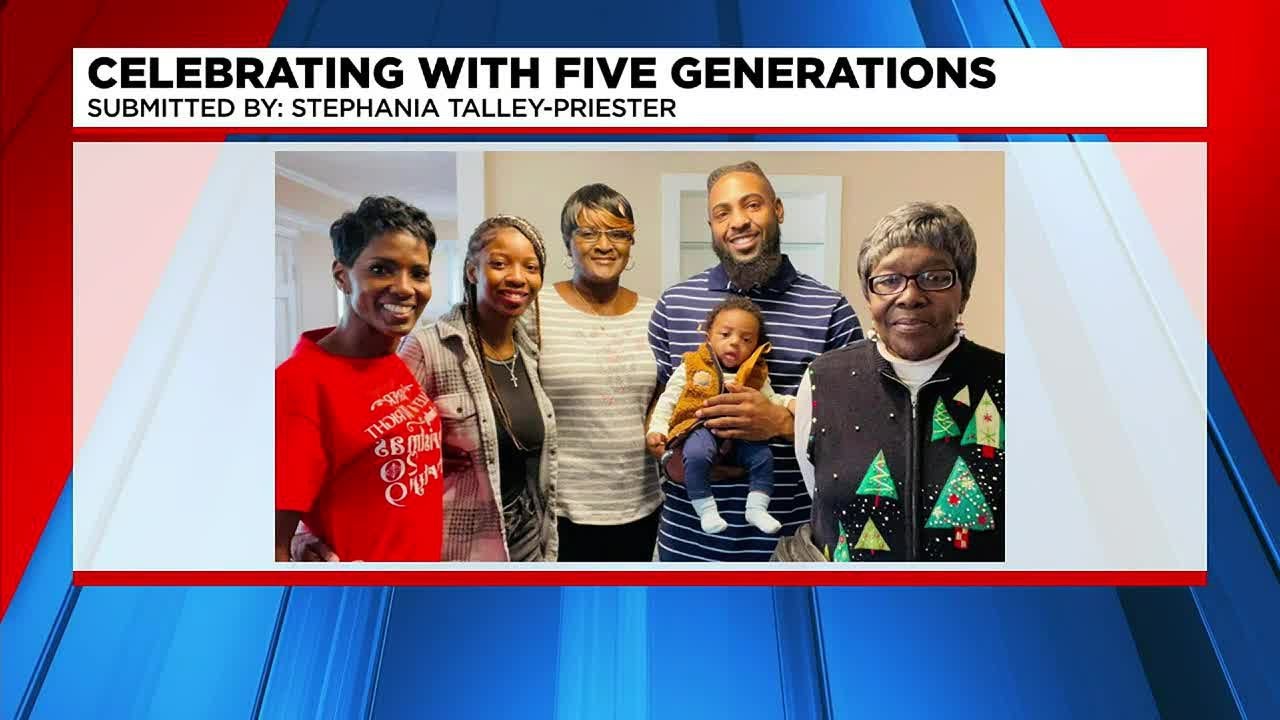 Celebrating the holidays with five generations - YouTube