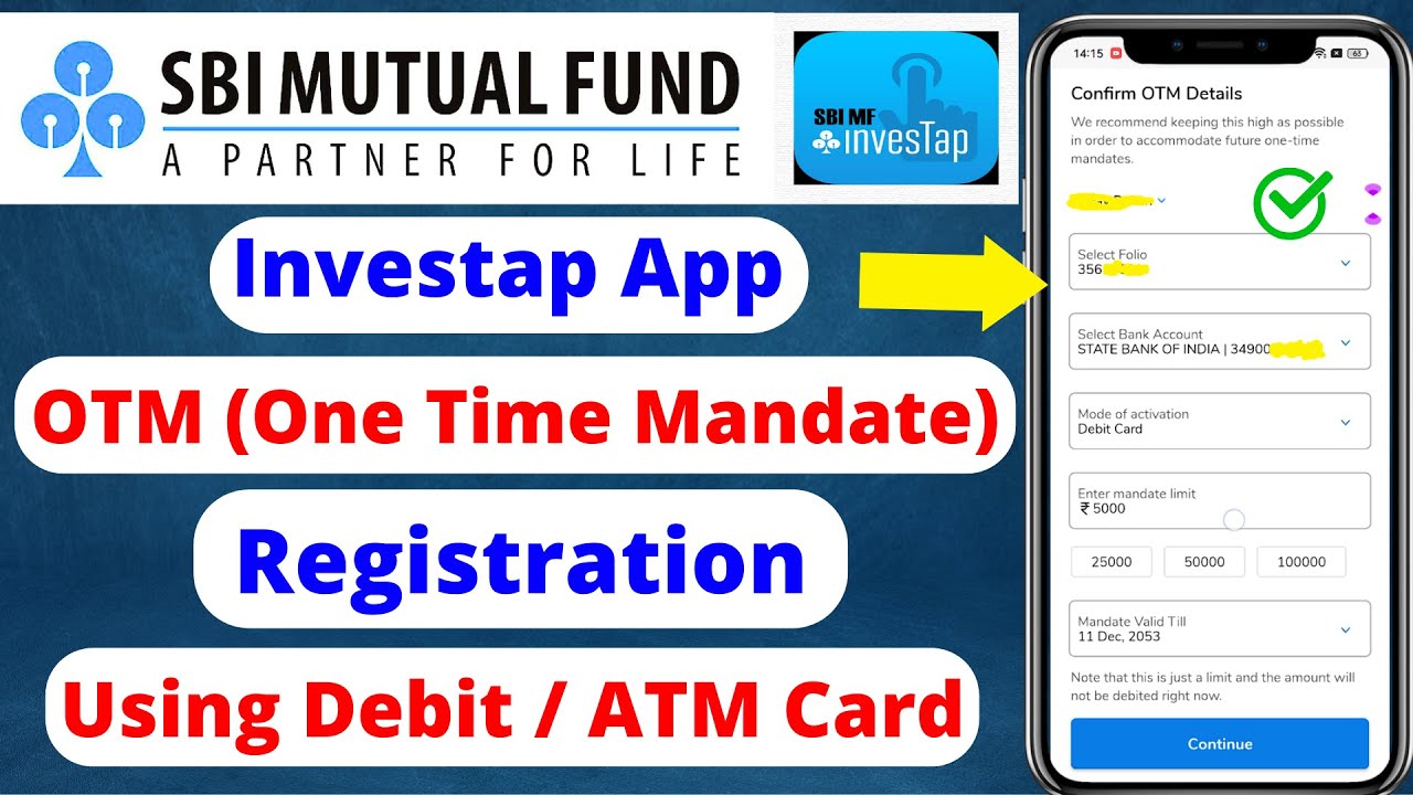 SBI Mutual Fund OTM Registration Using Debit Card | How to register OTM ...