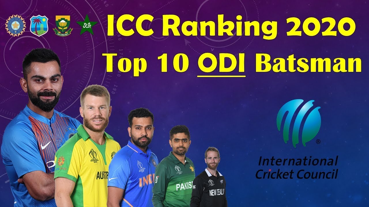 ICC Ranking 2020 I Top 10 ODI Batsman I Top 10 ODI Batsman List ICC ...