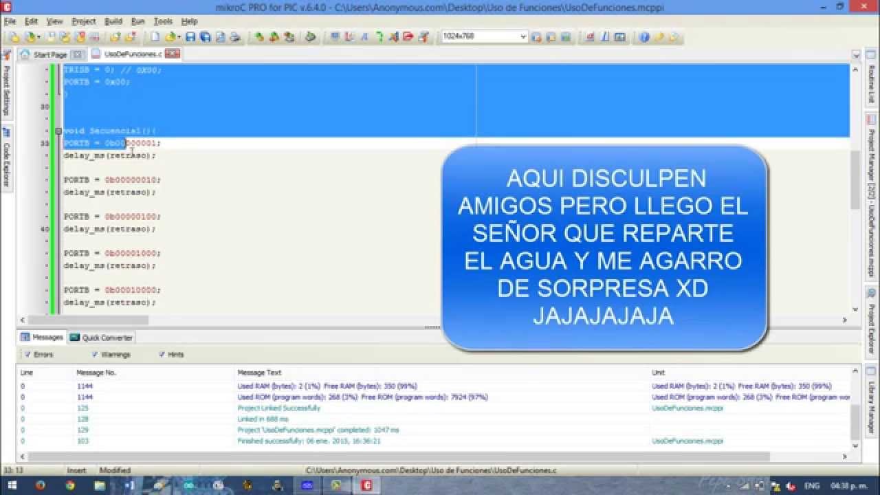 6-Curso de MikroC para PIC - Funciones y Programacion Estructurada ...