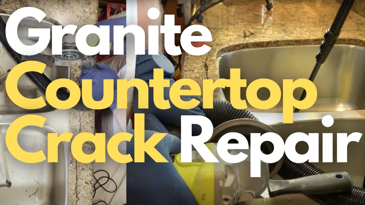 Granite Crack Repair in Front of Sink | Full Countertop Transformation ...