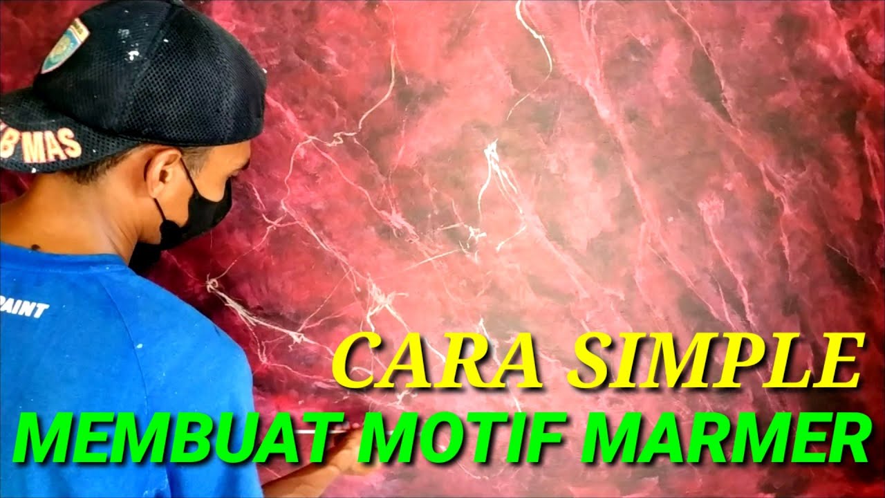 MEMBUAT MOTIF WASH, MARMER WARNA MERAH | MARBLE PAINTING EFFECT - YouTube