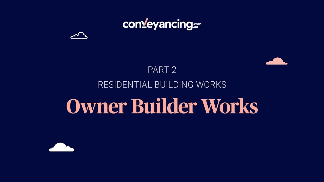 Meeting your disclosure requirements in NSW sales: Owner Builder - YouTube