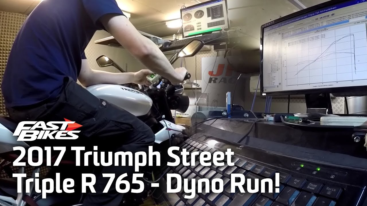 2017 Triumph Street Triple R 765 - Dyno Run! - YouTube