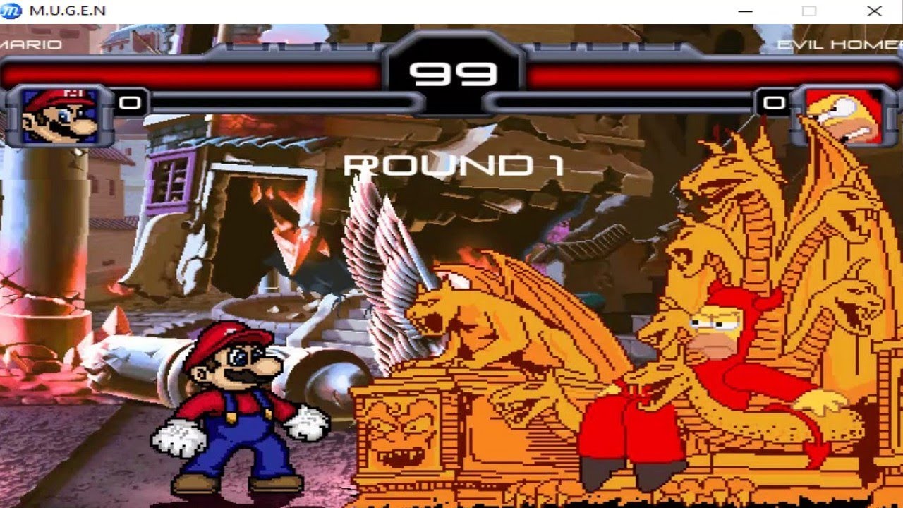 Super Mario vs Evil Homer ULTRA CRAZY FIGHT🔥 Mugen Epic Battle Tribute ...