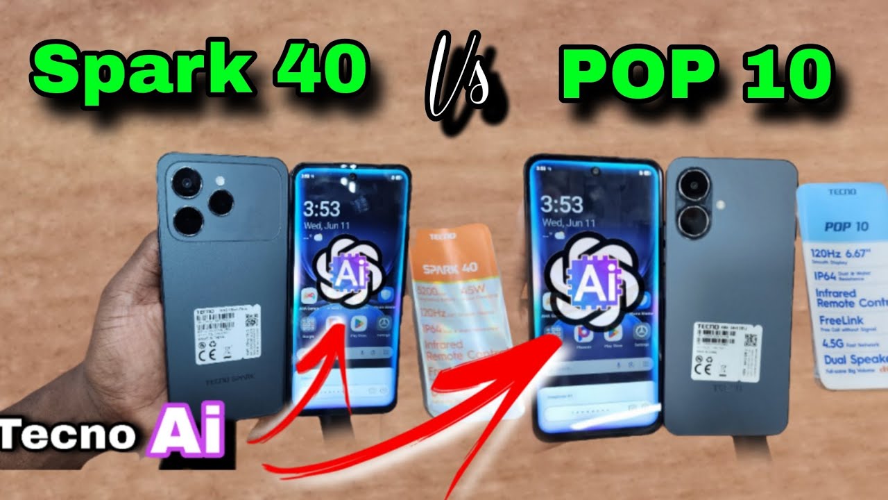 Tecno POP 10 Ai ️ Features Vs Tecno Spark 40 Ai ️ Features | POP 10 ...