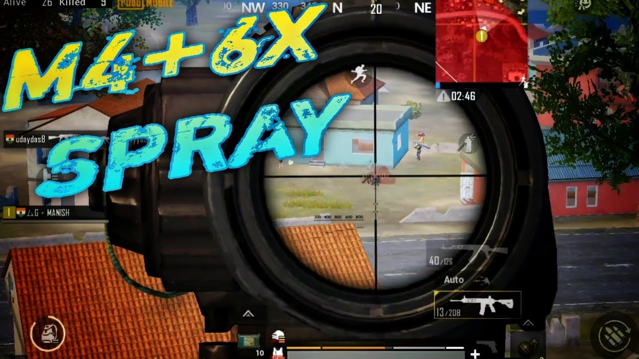[PUBG MOBILE] Solovsquad gameplay with (M4+6X) - YouTube