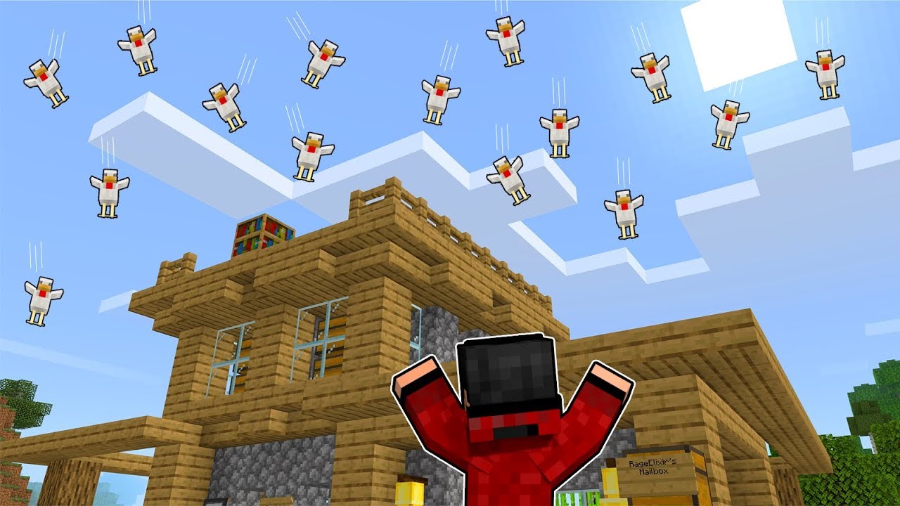 MINECRAFT RAINING CHICKENS Prank on RageElixir! (Realms SMP S4 Ep. 8 ...