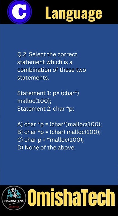 C programming Mcqs #shorts #viral #cprogramming #clanguage #c - YouTube