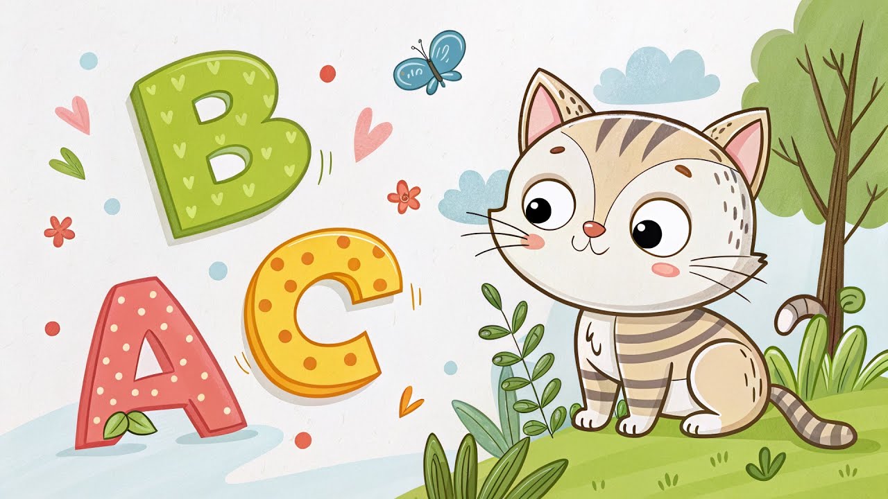 🐱 Cat ABC Safari Song! 🐻 | Easy Learning for Toddlers | Bubble ABC ...