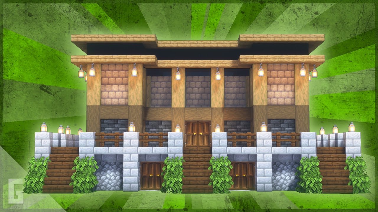 How to Build a Large Modern Wooden House Tutorial | Minecraft - YouTube