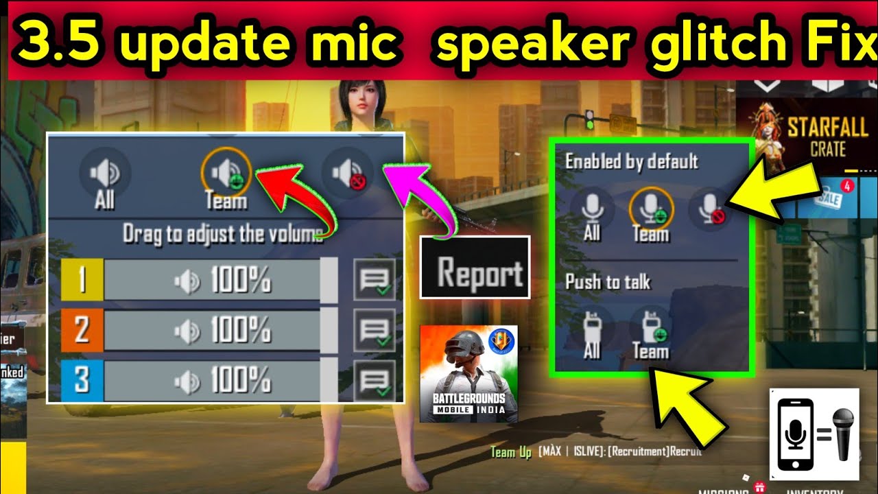 How to Fix mic and speaker glitch in Bgmi 3.5 update ll mic glitch ...