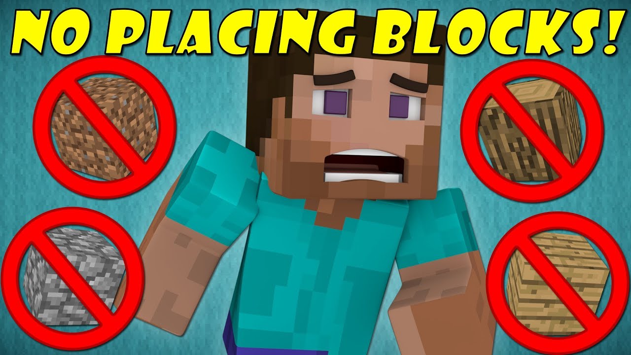Если бы нельзя было ставить блоки в МАЙНКРАФТ | If You Couldn't Place ...