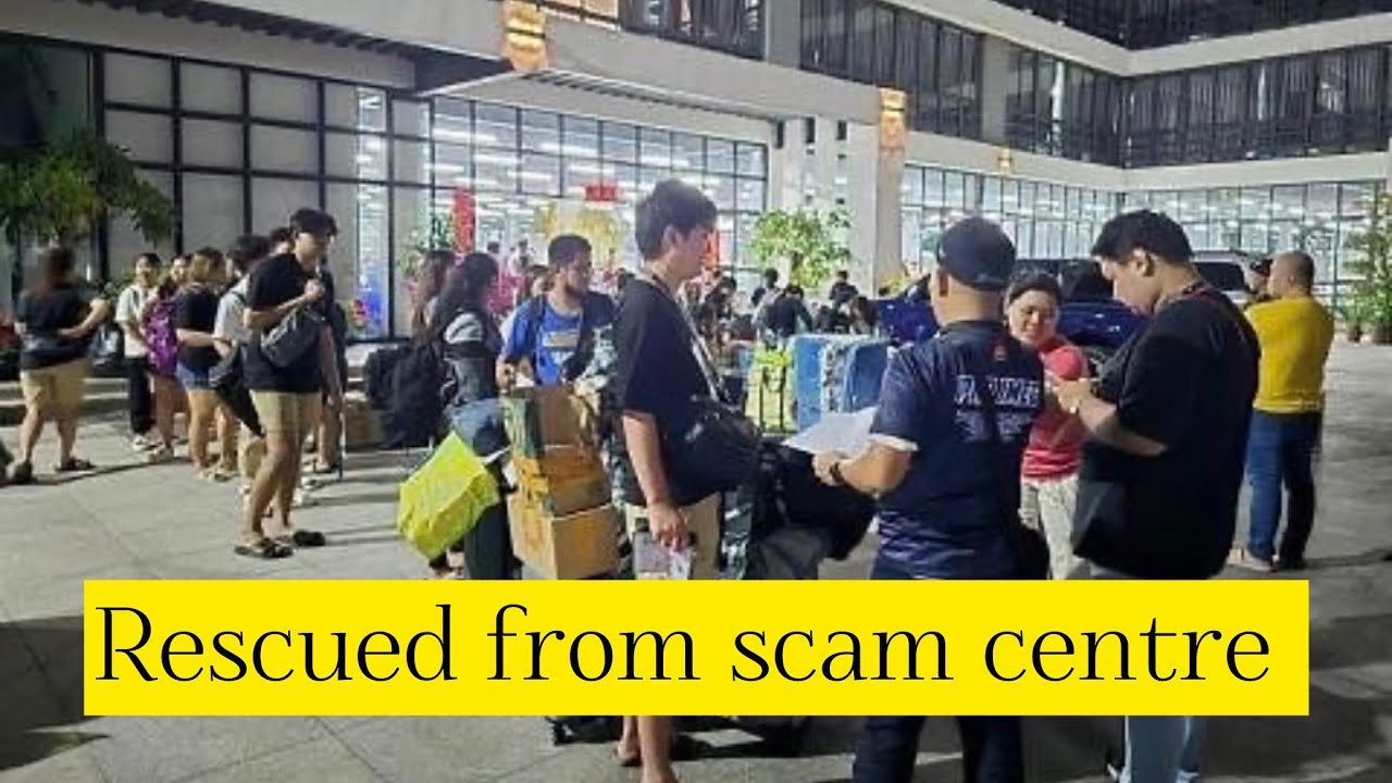 Hundreds rescued from Philippines scam centre - YouTube
