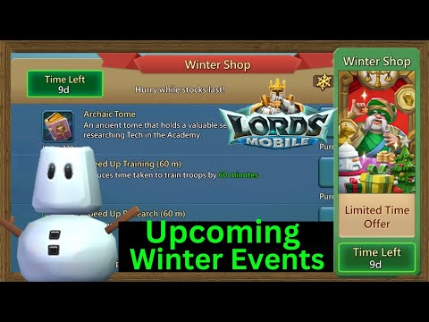 Upcoming Winter Shop, Winter Events Lords Mobile December 2022! Tawain ...