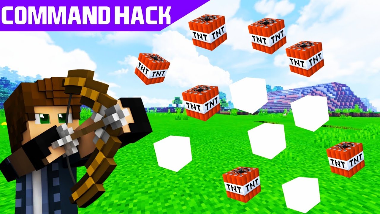 how to rain tnt in minecraft hack 😬 - YouTube