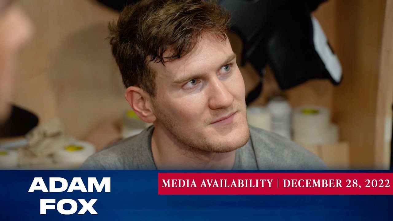 New York Rangers: Adam Fox Media Availability | Dec. 28, 2022 - YouTube