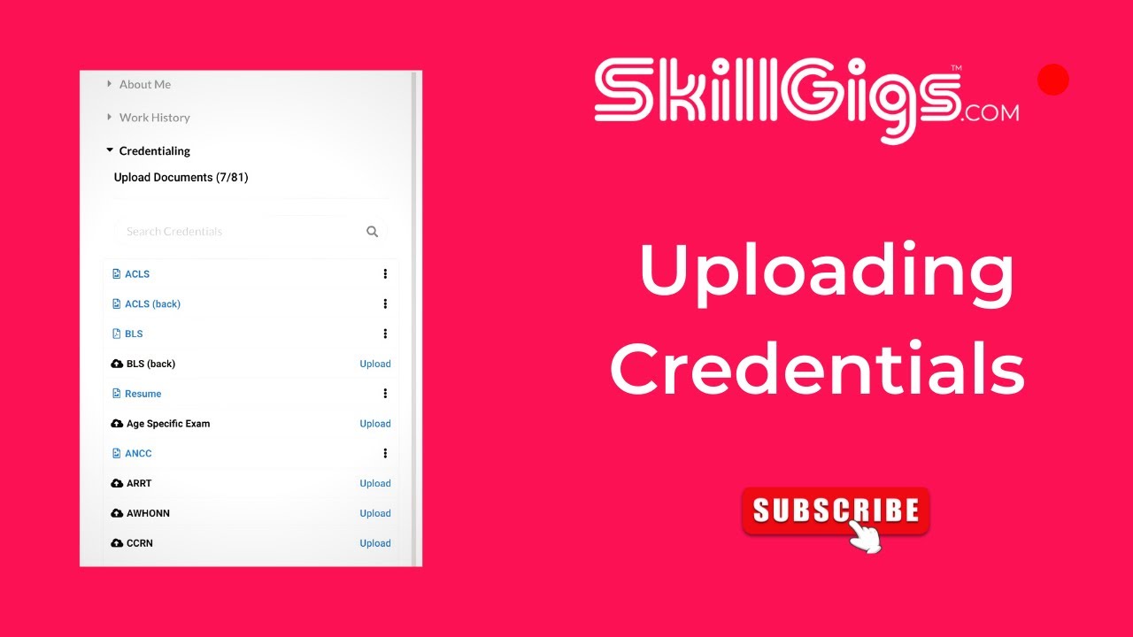 How To Upload Credentials - YouTube