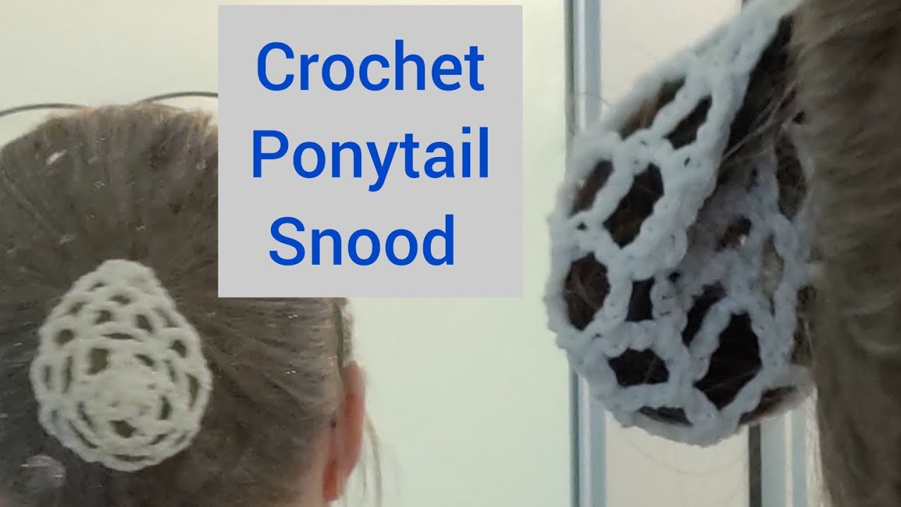 Crochet Ponytail Snood, keep cool mini hair net - YouTube