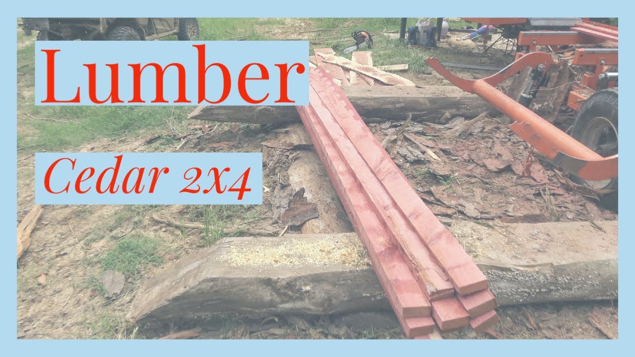 Wood Mizer LT70 | Lumber | Cedar 2x4s | Eastern Red Cedar - YouTube