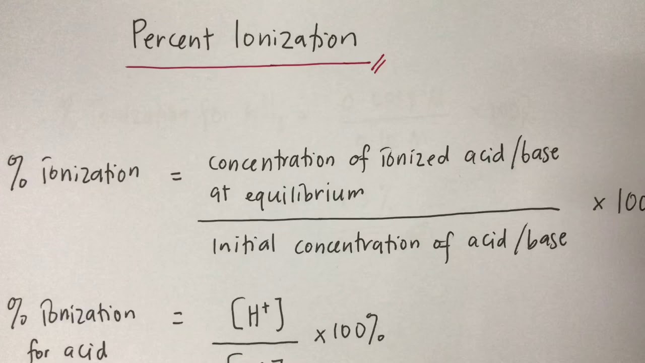 Percent ionization - YouTube