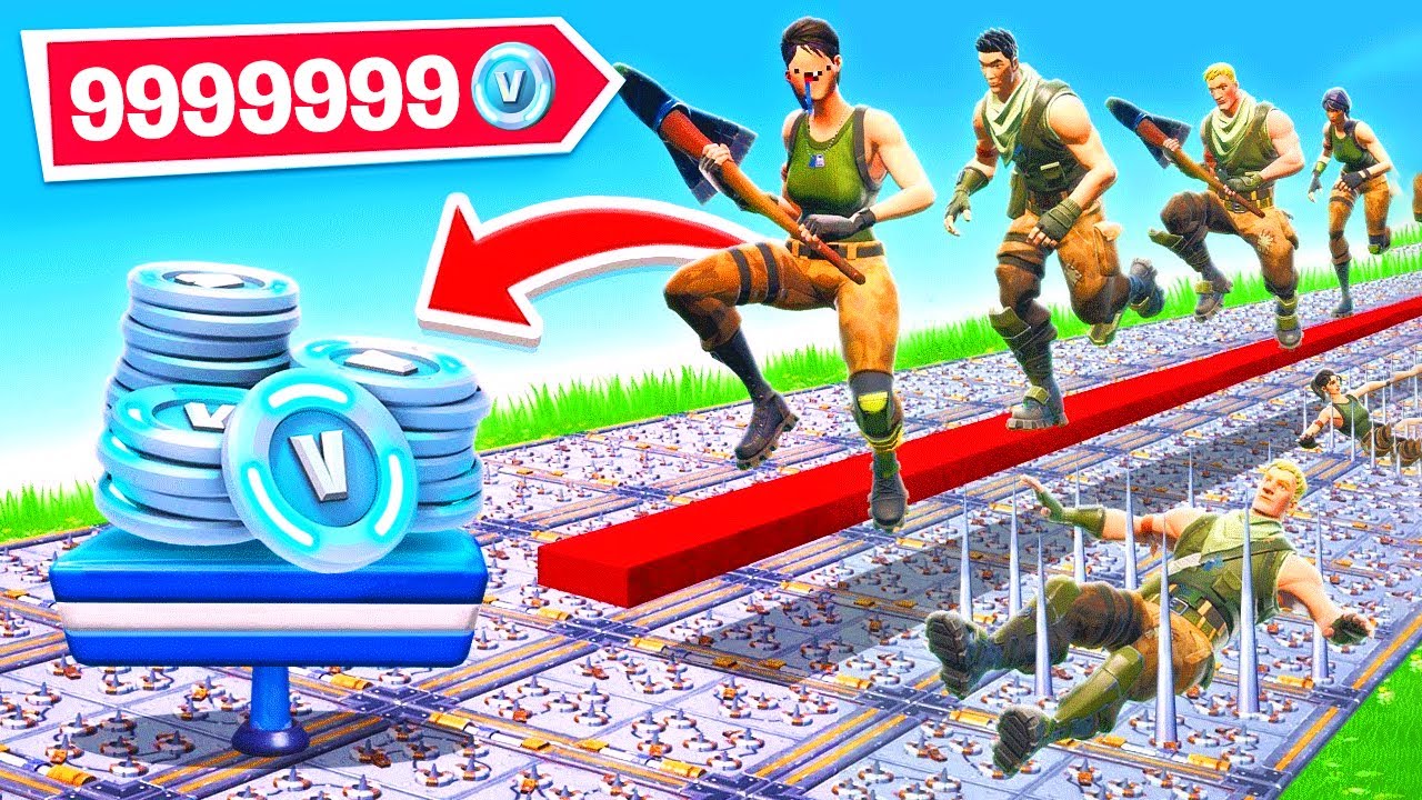 1 NIVEAU = 500 V-BUCKS GRATUIT ! Fortnite Deathrun Créatif ! - YouTube