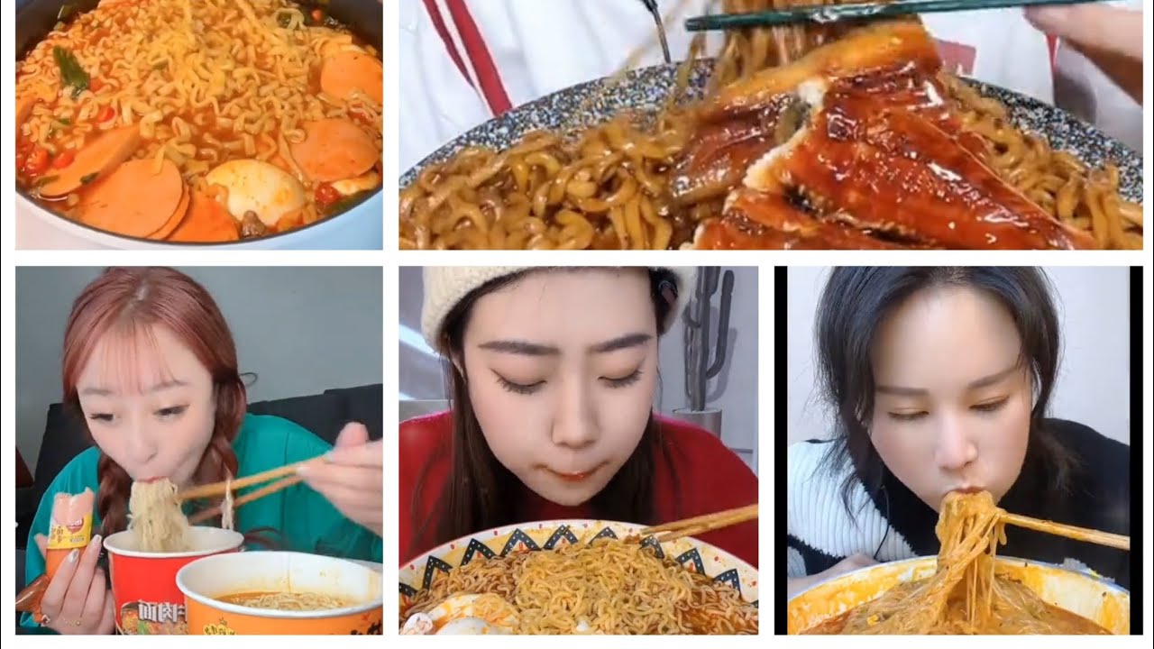 Mukbang ASMR, Fastest eating complicated foods 120 🍜🍗🥩🥓 #mukbang - YouTube