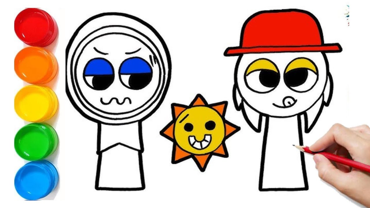 How dra a Cute Mr. Sun From Sprunki | Easy step by step #drawing #art ...