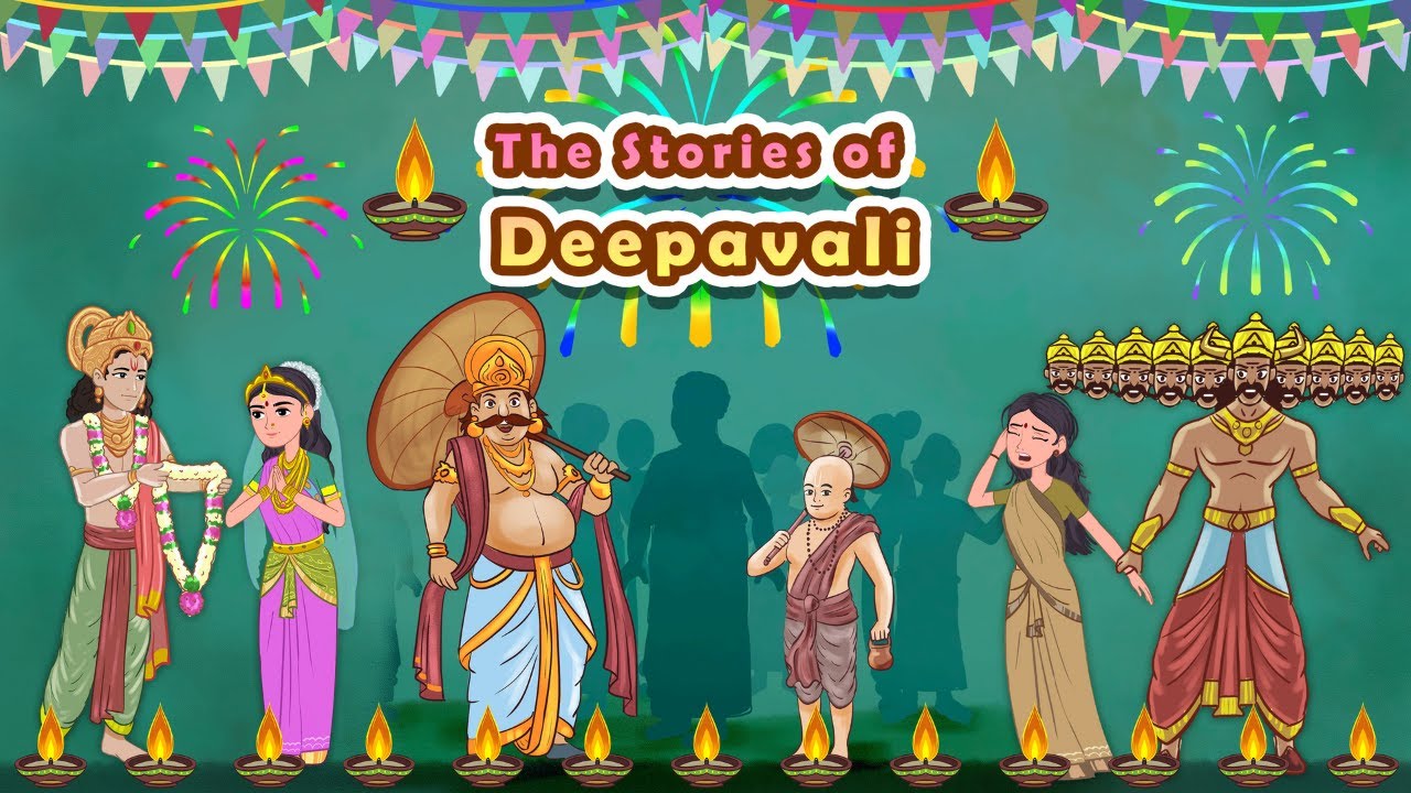 The Stories of Diwali|Narakasura | Ram&Sita Return to Ayodhya|Green ...