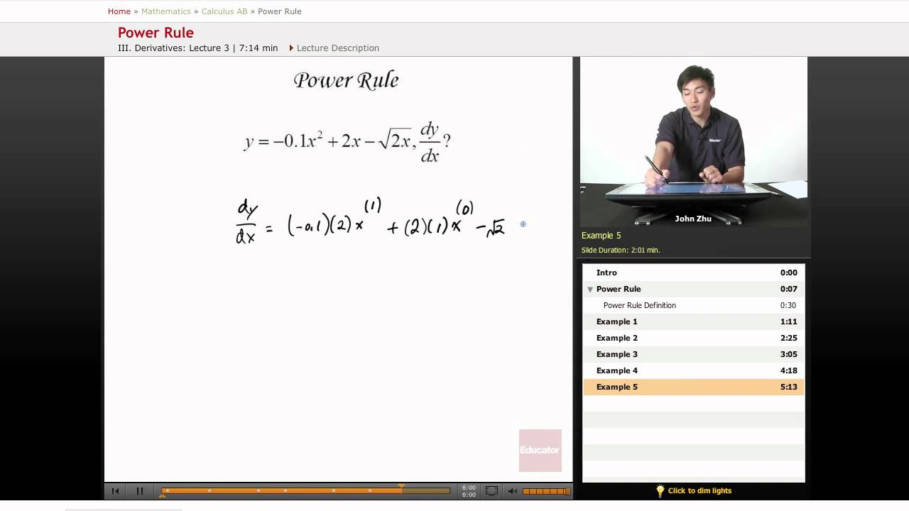 AP Calculus AB - Power Rule - YouTube