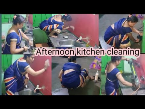 Non modular/desi kitchen cleaning 😁guramma/aam ki khatti mithi chutney😋 ...