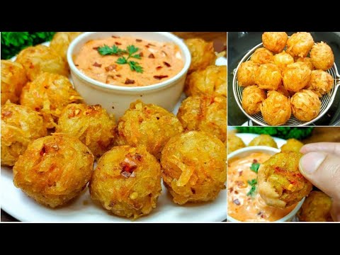 Iftar Special Recipe|Viral Aloo laccha ball with chilli mayo souce New ...