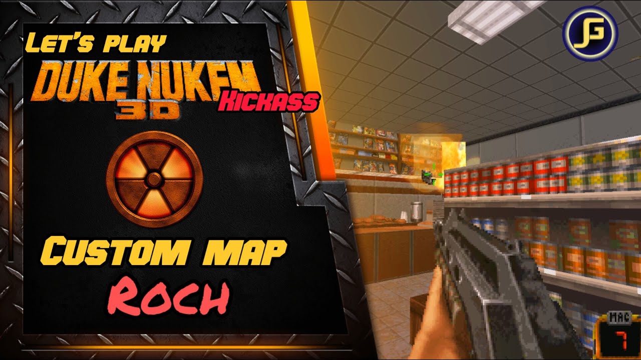 Let's Play Duke Nukem 3D Kickass Mod | Custom Map - ROCH - YouTube