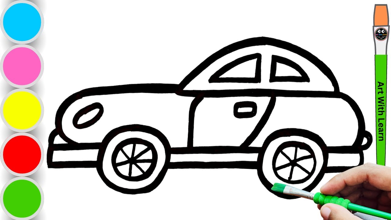 How to Draw a Car for Kids | Easy Car Drawing for Kids | Step by Step ...