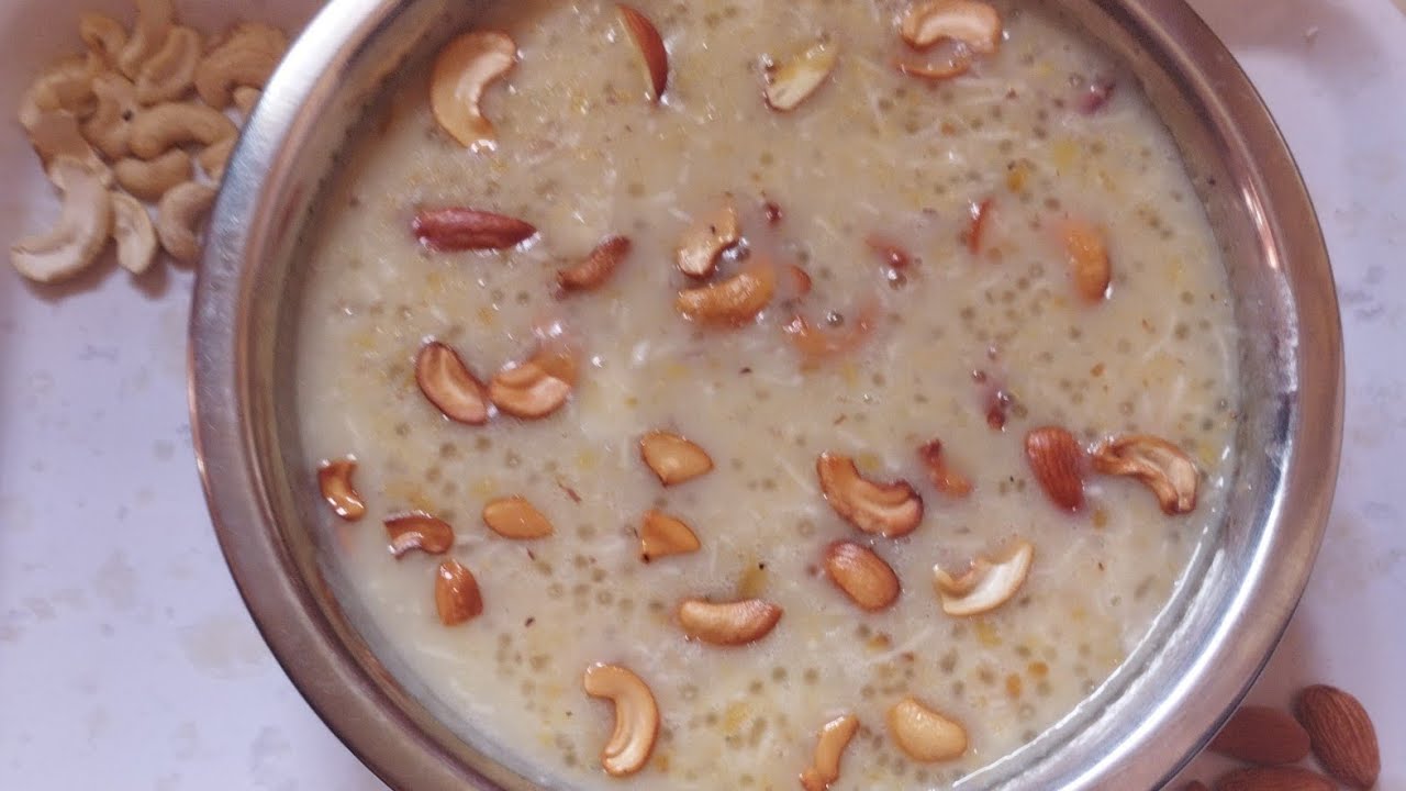 Sagu Biyam pesara pappu payasam || Healthy and easy payasam || Sai ...