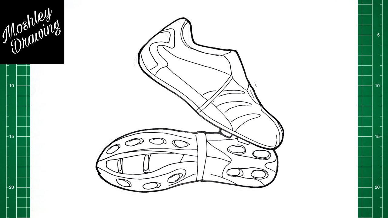 How to Draw a Soccer Shoes - YouTube