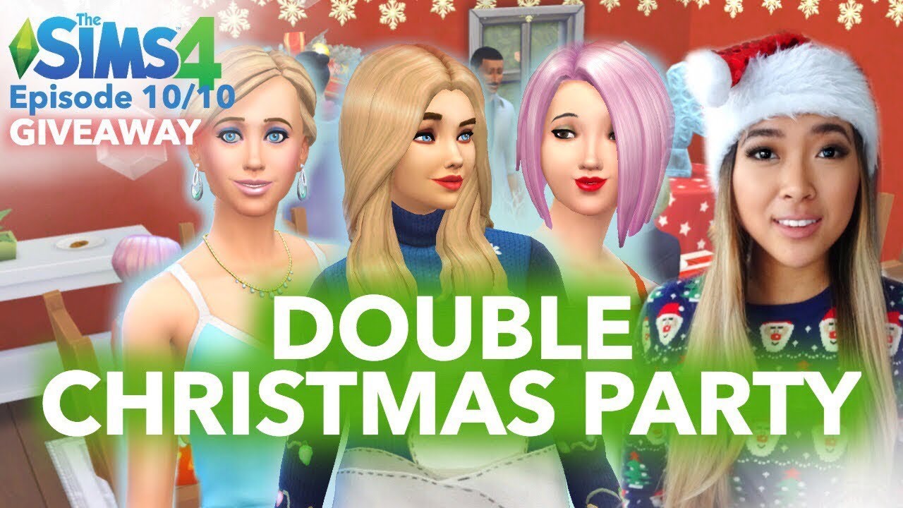 DOUBLE CHRISTMAS PARTY Sims 4 Homeless Challenge Christmas Countdown double-christmas-party-sims-4-homeless-challenge-christmas-countdown