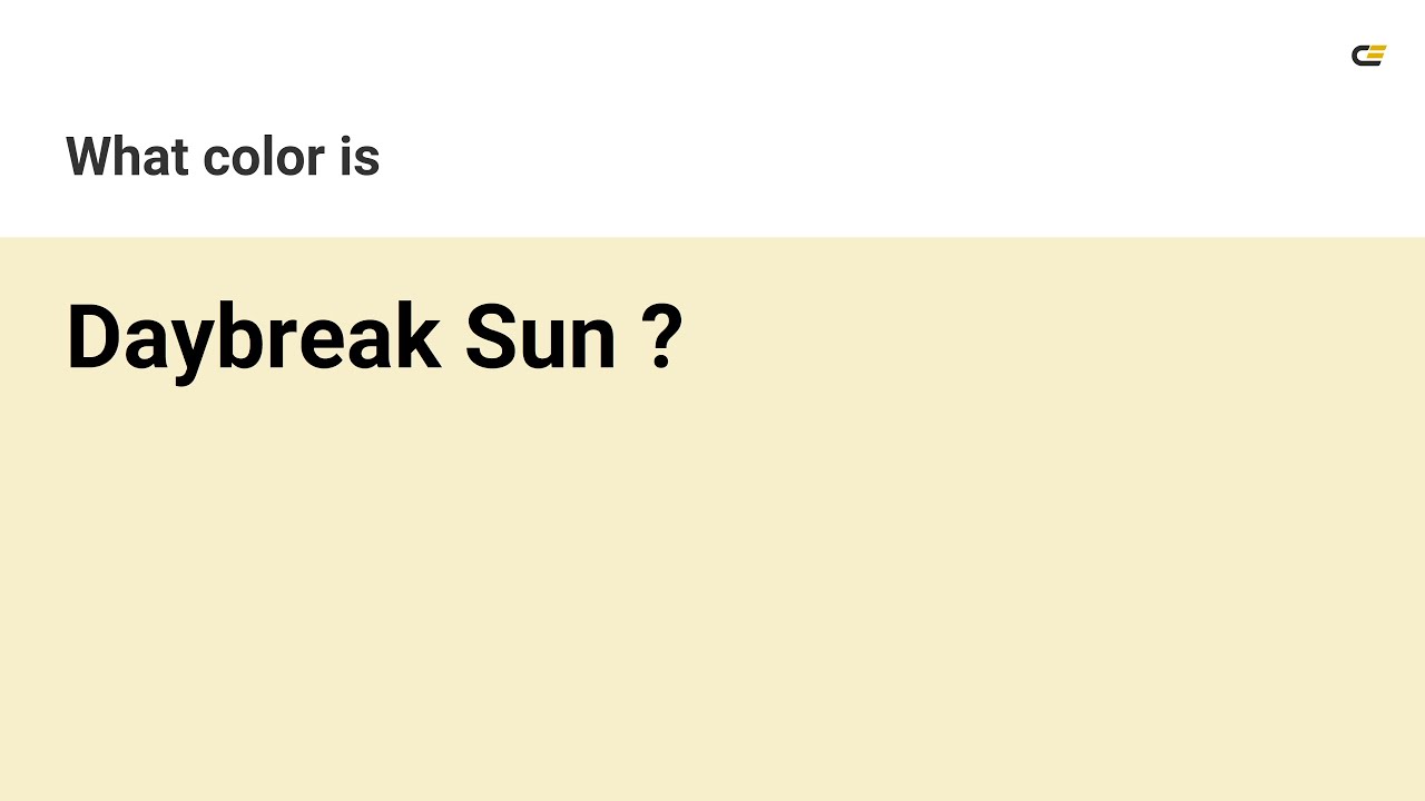 Daybreak Sun color #f7eecb hex Cool Yellow color f7eecb - YouTube