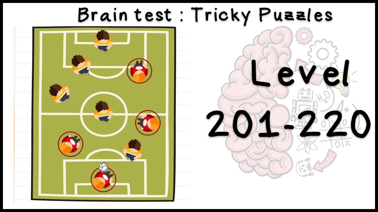 Brain test | Level 201 - 220 walkthrough (Android/IOS) - YouTube